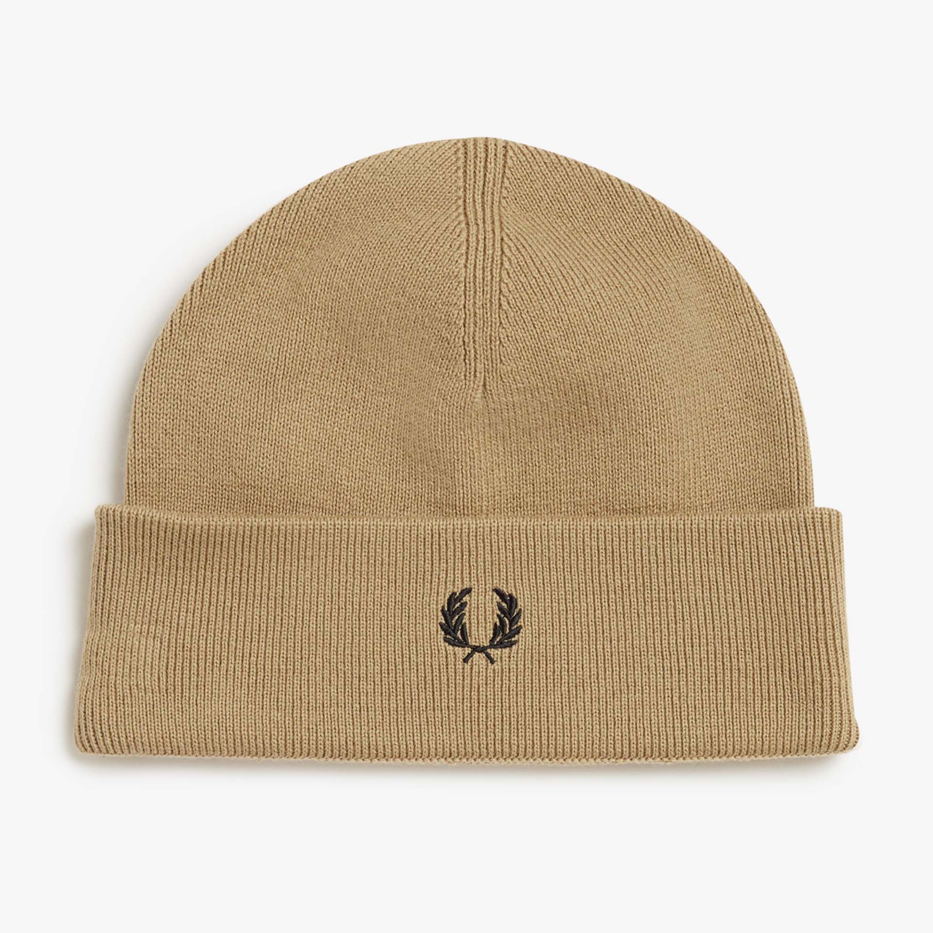 Fred Perry Merino Wool Beanie Warm Stone