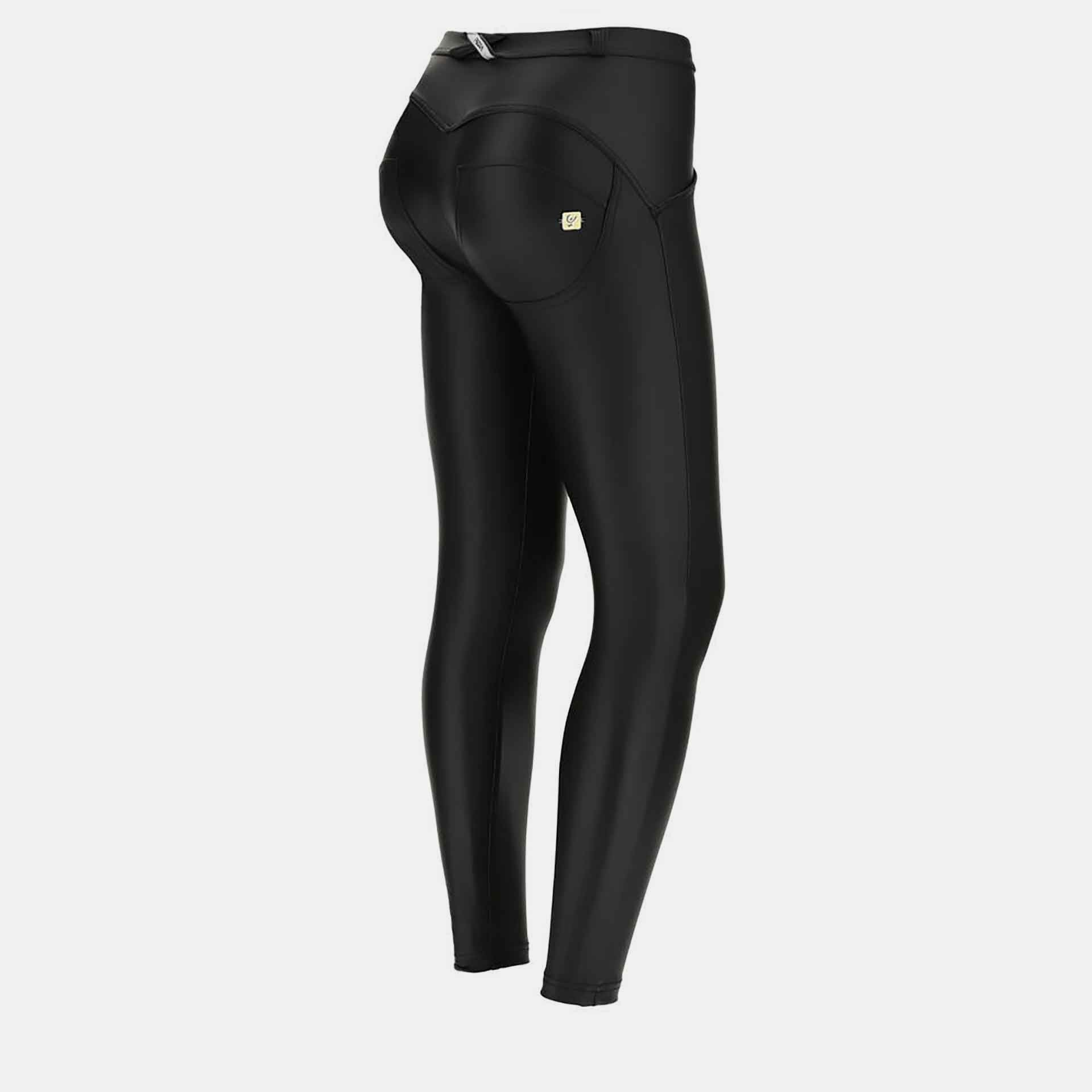 Freddy WR.UP® Regular Waist Superskinny 7/8 Faux Leather Pants Black