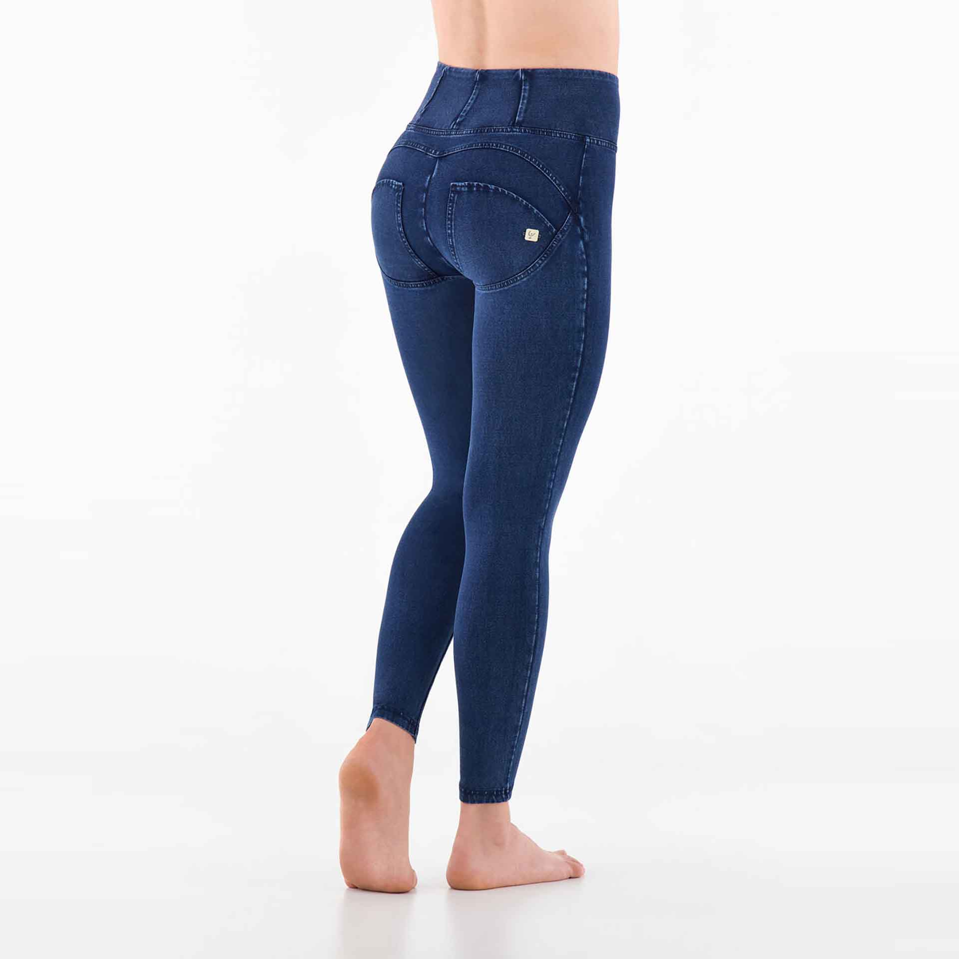 Freddy WR.UP® High Waist w. Zip Superskinny 7/8 Pants Dark Blue/Blue Seams